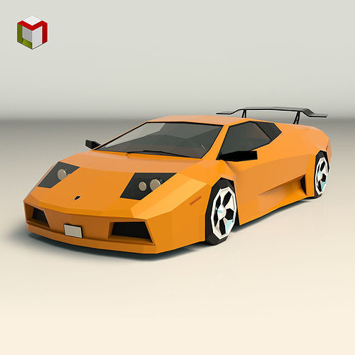 3D model Low Poly Sports Car 02 VR / AR / low-poly | CGTrader