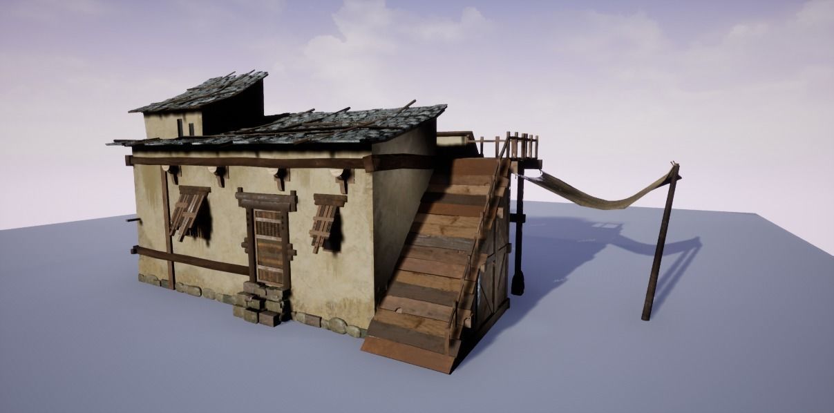 Poor man house free VR / AR / low-poly 3D model | CGTrader