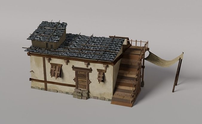 Poor man house free VR / AR / low-poly 3D model | CGTrader