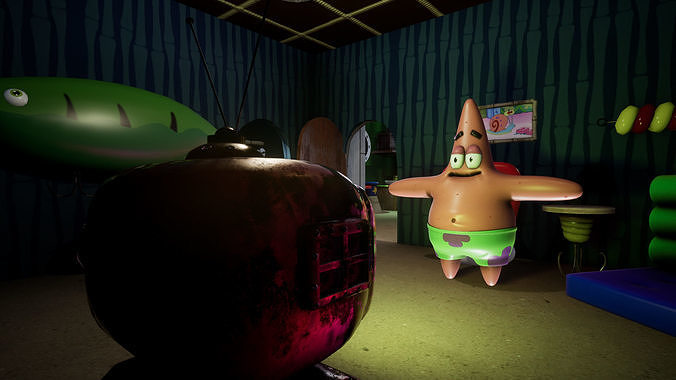 3D model Patrick star PBR low-poly game-ready VR / AR / low-poly | CGTrader