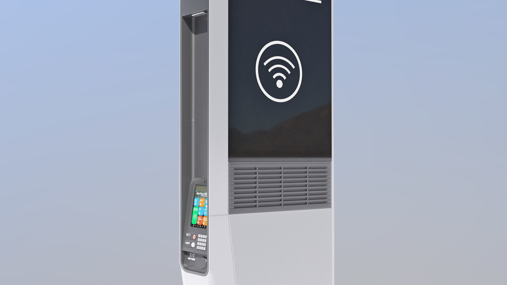 3D model WiFi Kiosk VR / AR / low-poly | CGTrader