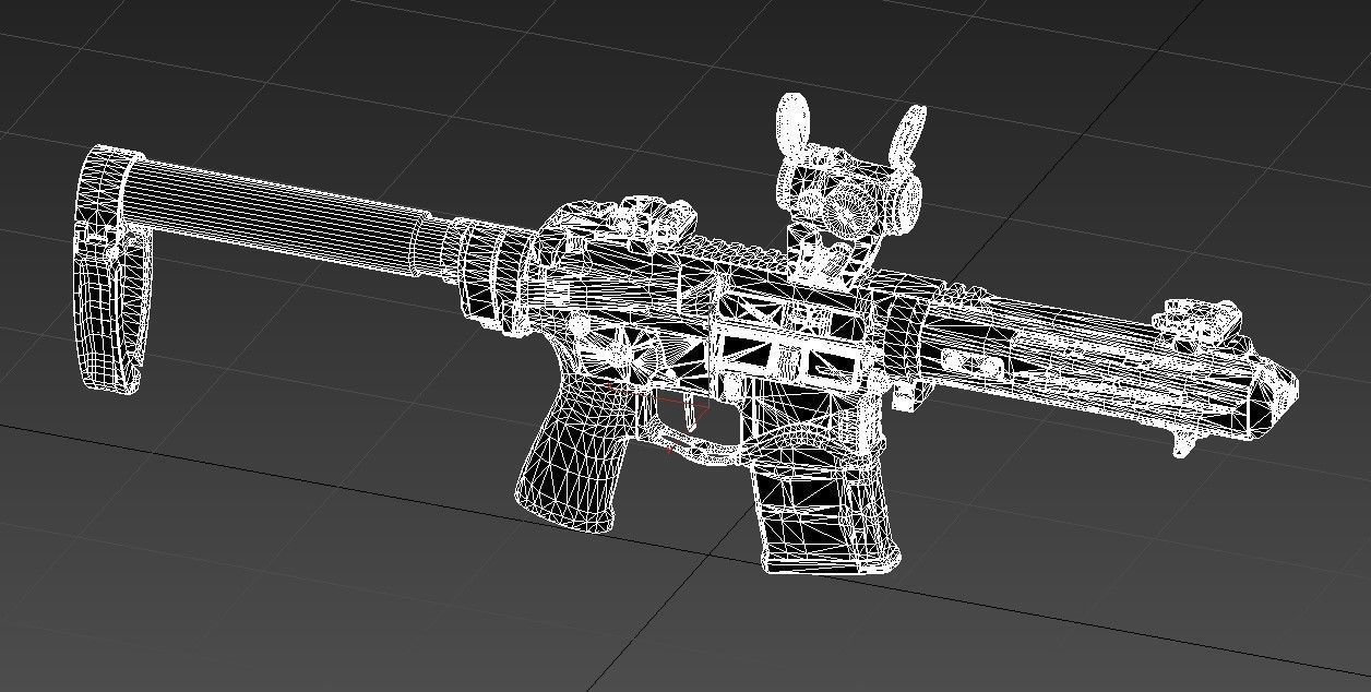 3D model Springfield Armory Saint edge EVAC ar15 pistol VR / AR / low ...