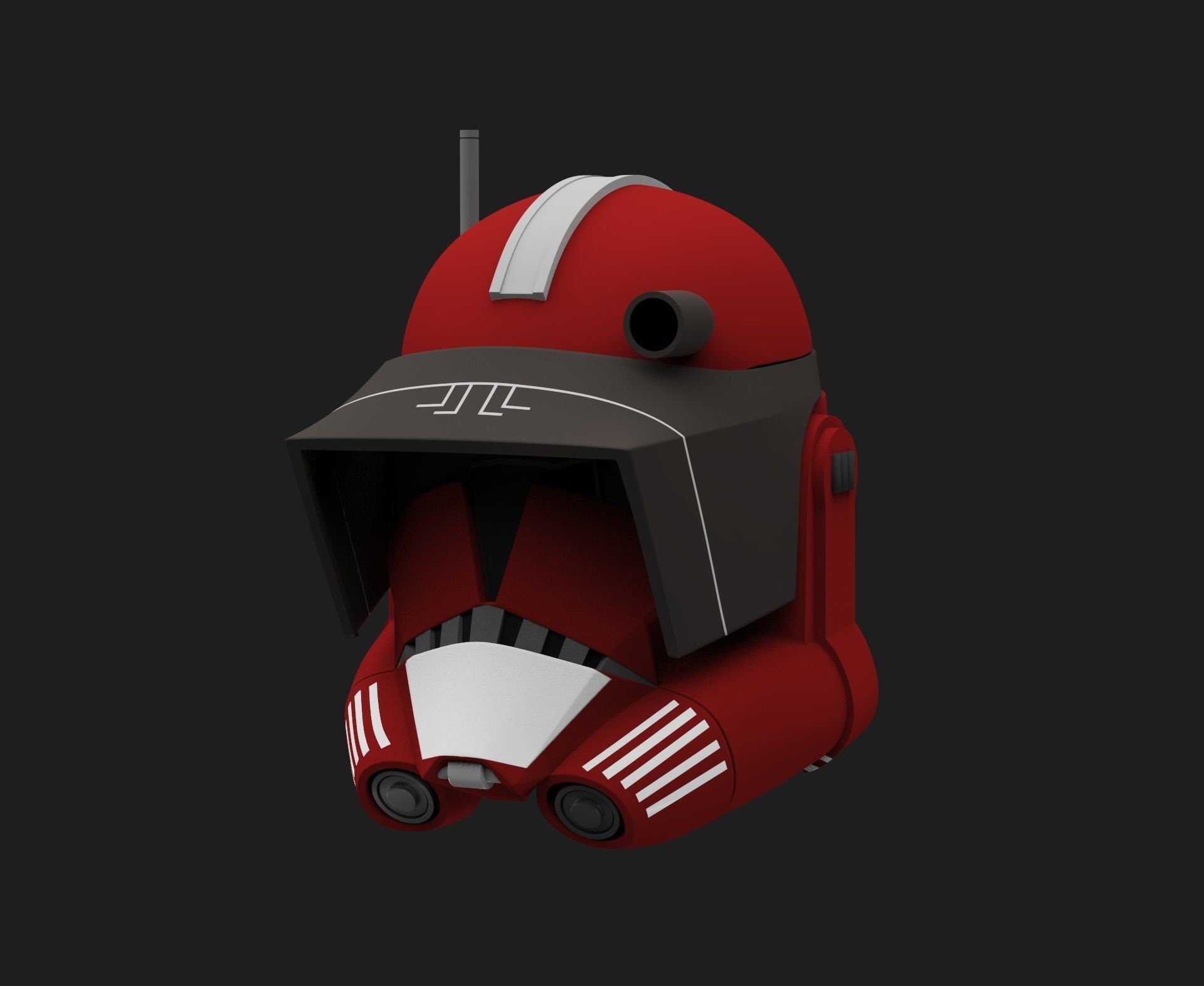 Commander Fox-Doom Helmet TCW - 3D Print Files STL 3D model 3D ...