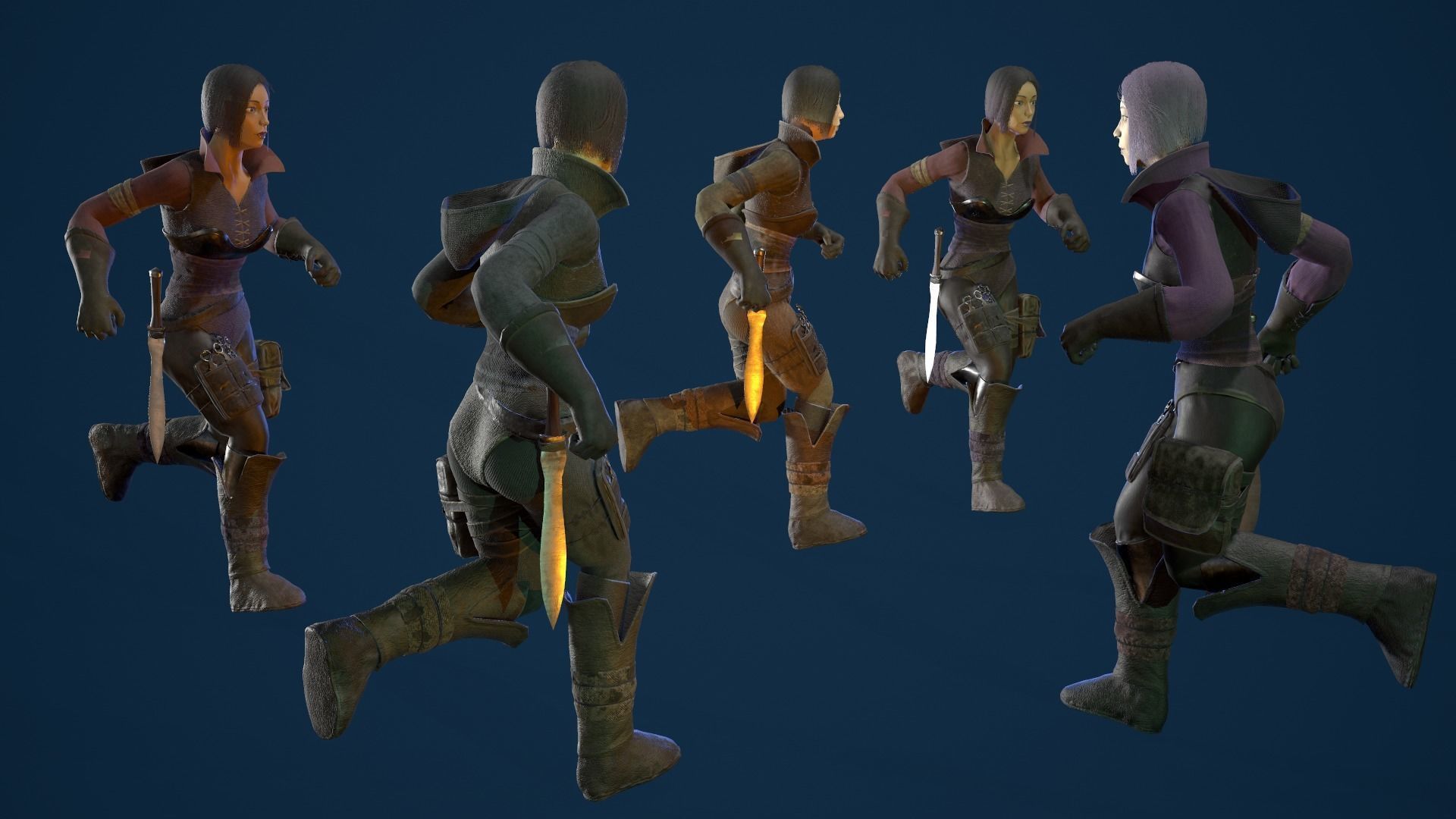 3D model Female Robber VR / AR / low-poly rigged animated | CGTrader