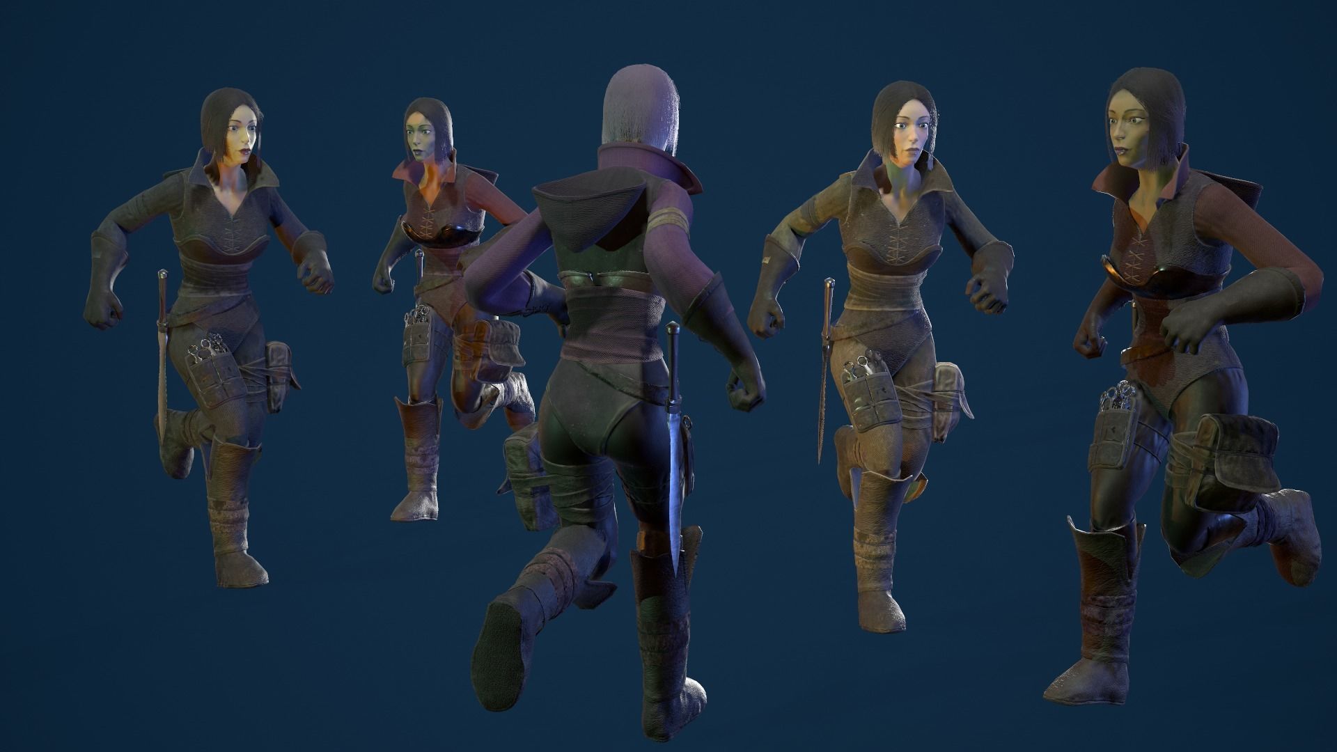 3D model Female Robber VR / AR / low-poly rigged animated | CGTrader