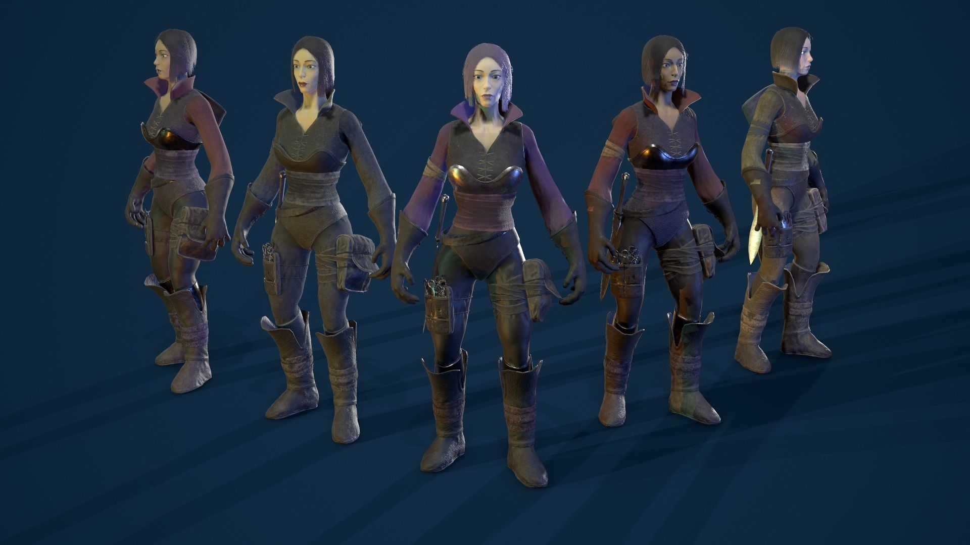 3D model Female Robber VR / AR / low-poly rigged animated | CGTrader