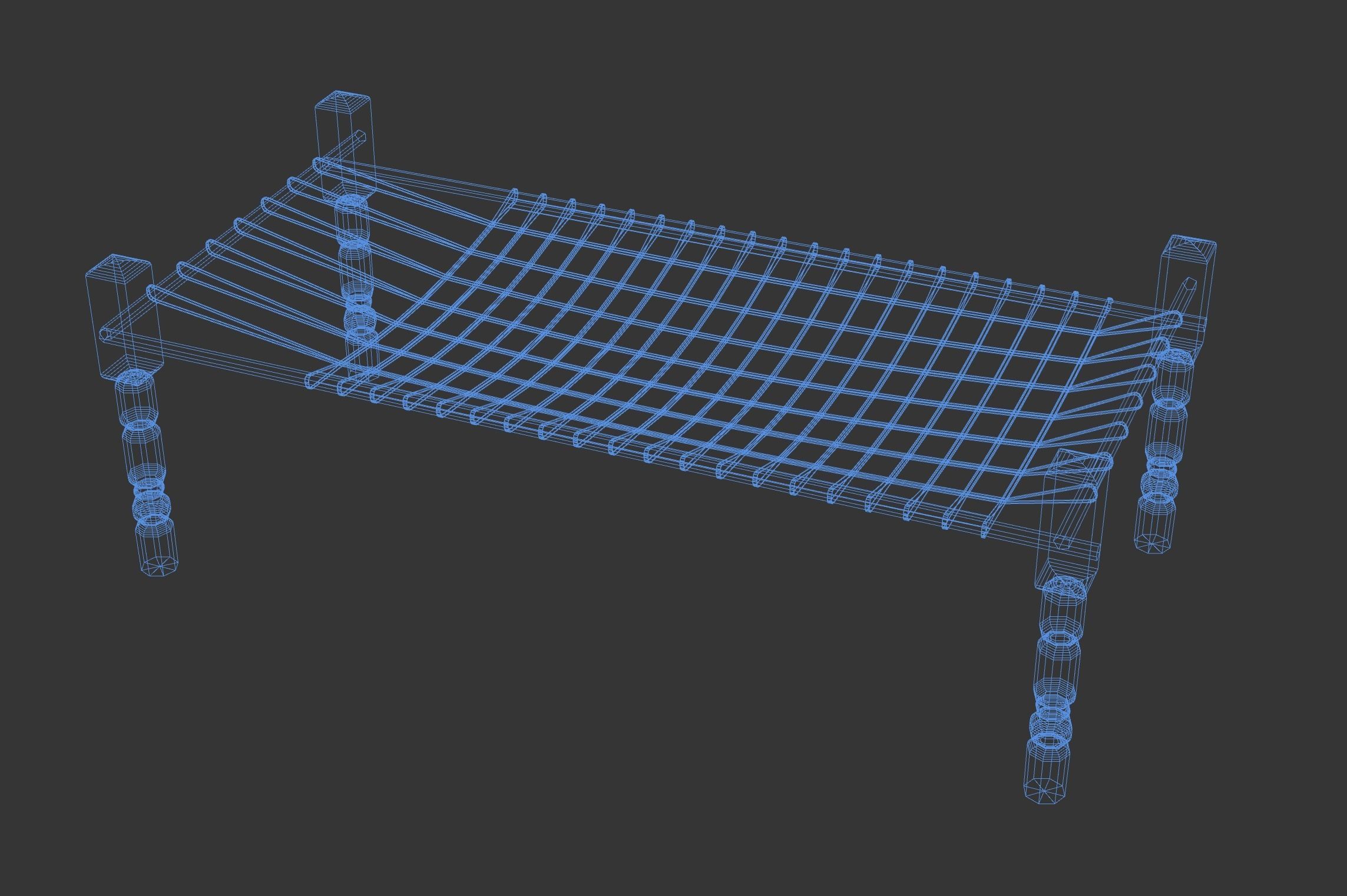 3D model Cot Indian Charpai VR / AR / low-poly | CGTrader