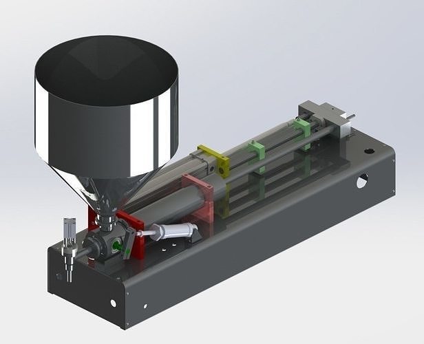 viscous liquid semi automatic filling machine 3D model | CGTrader