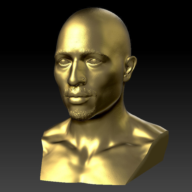 Tupac 2pac Shakur Bust Sculpture 3D model 3D printable | CGTrader