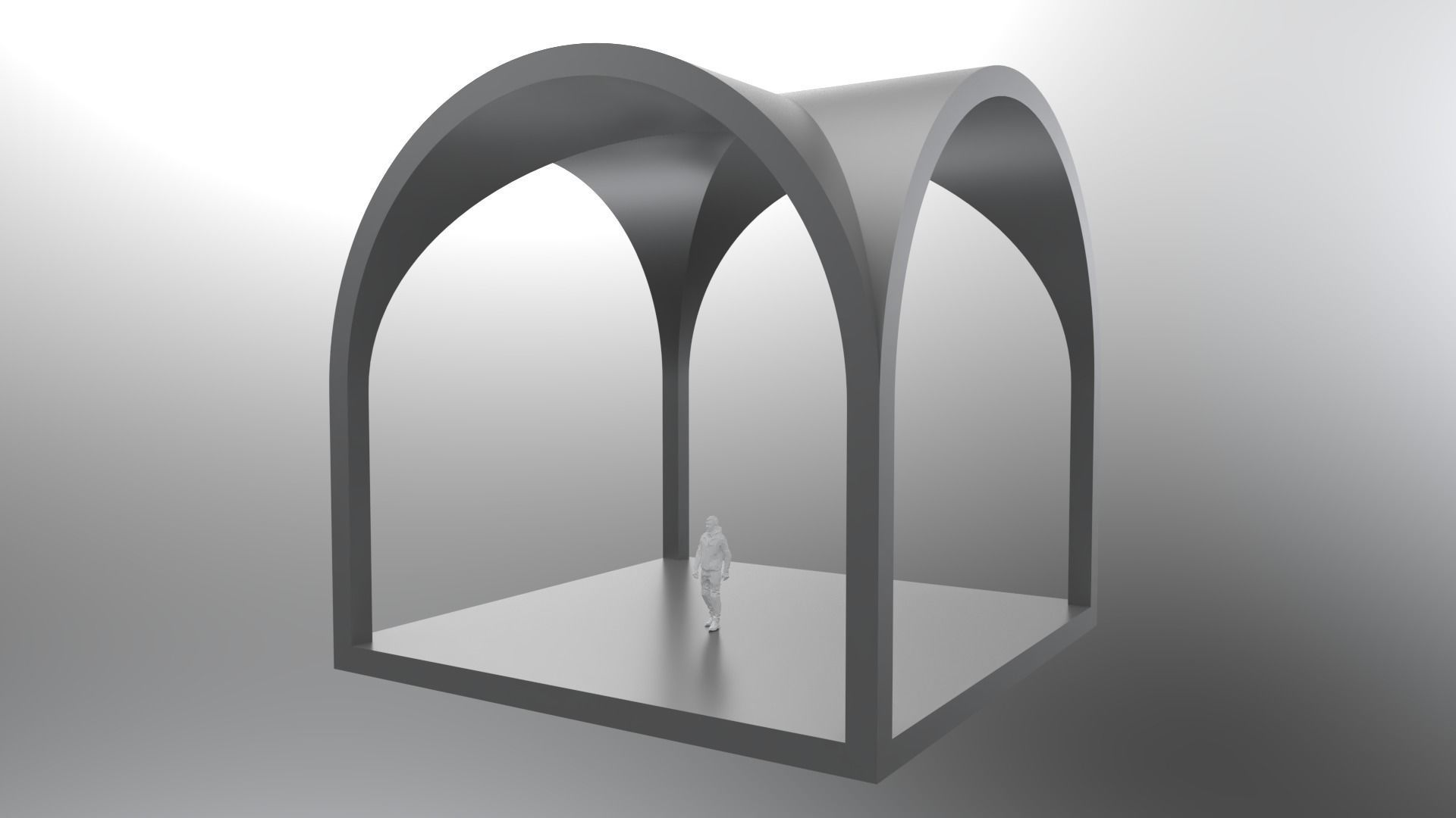 Arched Vault Structure Array Architecture Design 3D model | CGTrader