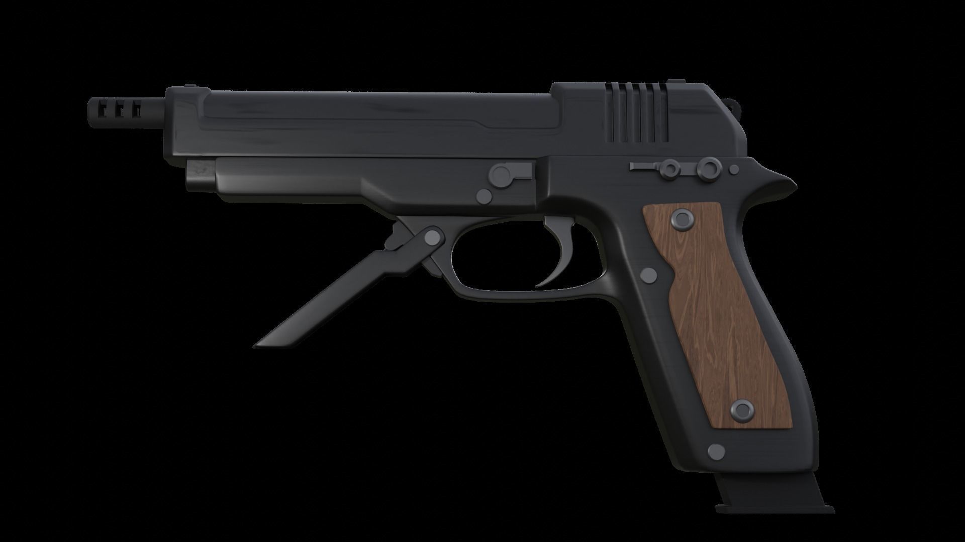 Beretta 93R Handgun free 3D model | CGTrader