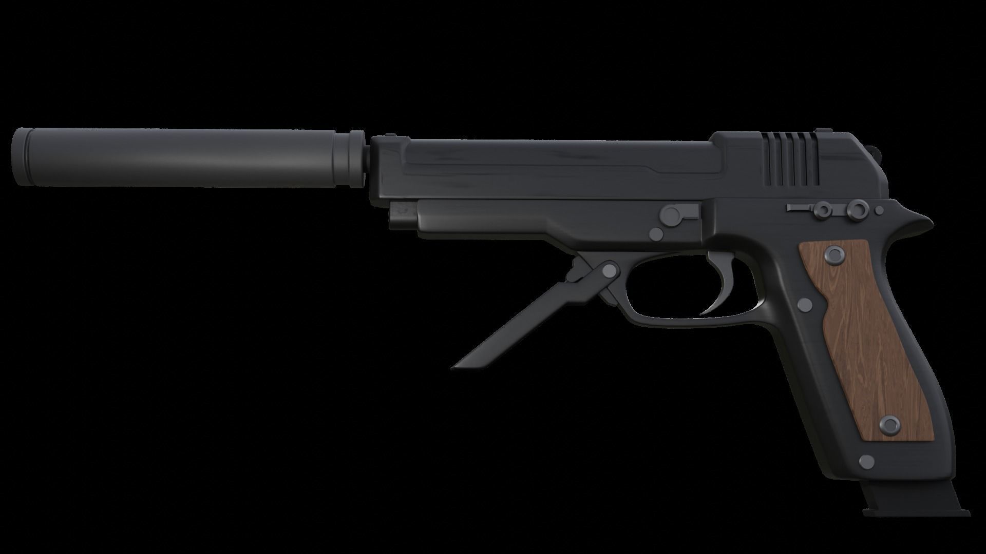 Beretta 93R Handgun free 3D model | CGTrader