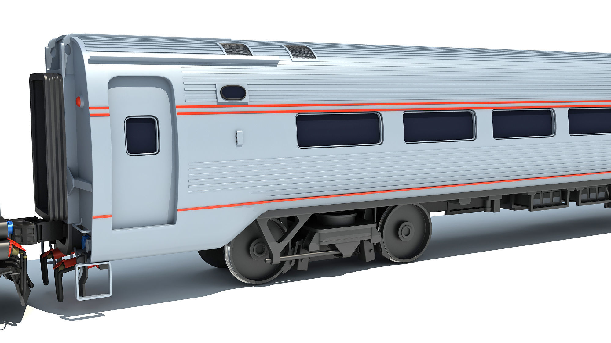 Amtrak Train 3D 3D model | CGTrader