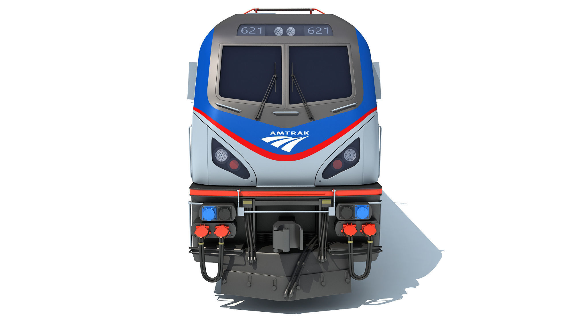 Amtrak Train 3D 3D model | CGTrader