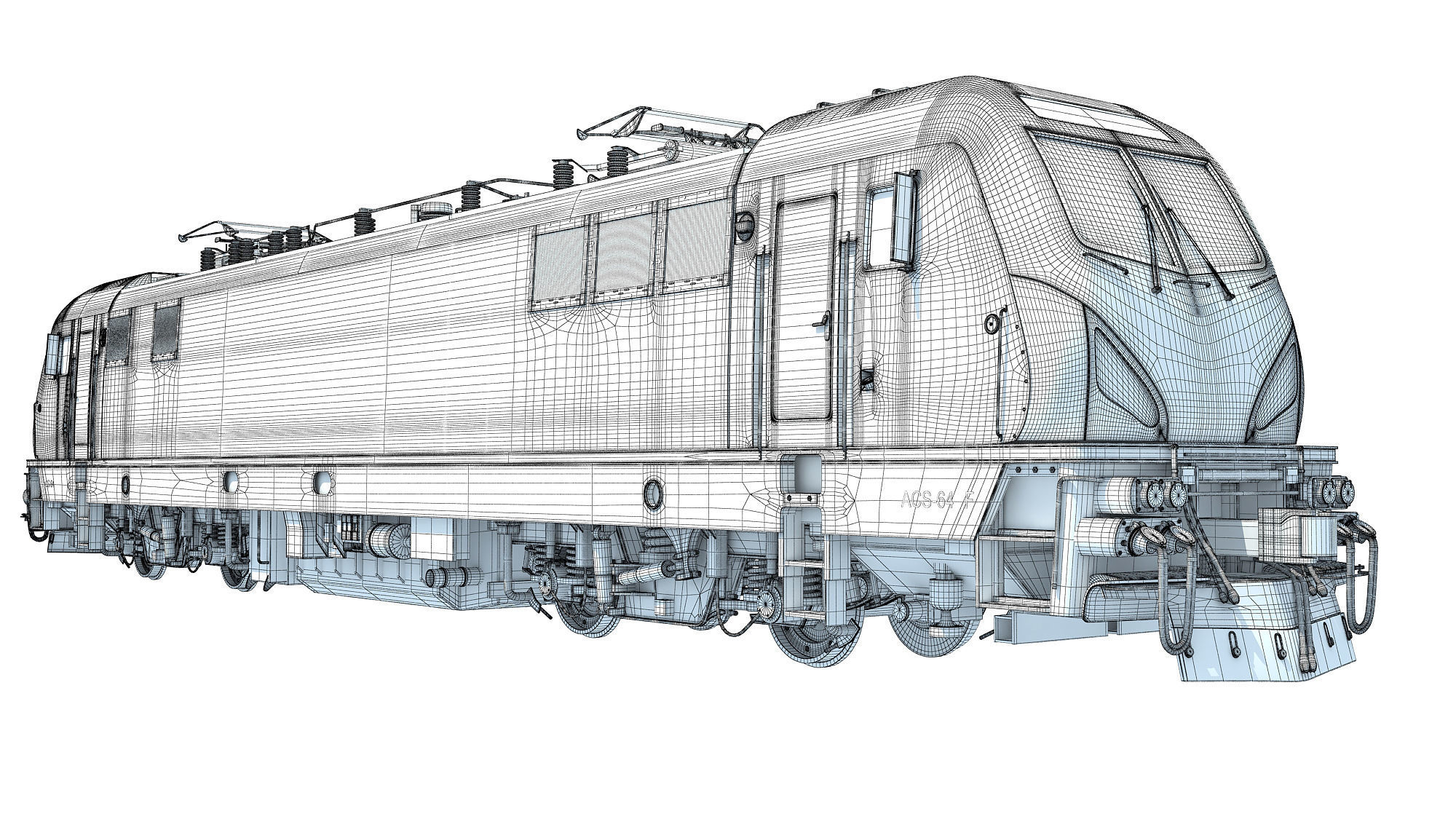 3D Amtrak Electric Locomotive 3D model | CGTrader