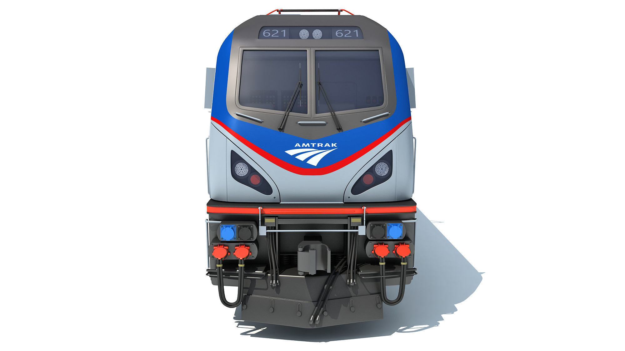 3D Amtrak Electric Locomotive 3D model | CGTrader