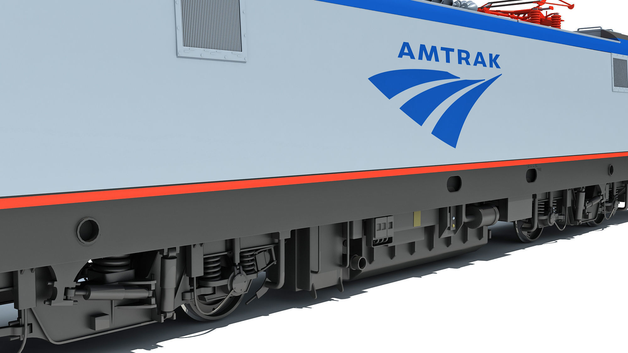 3D Amtrak Electric Locomotive 3D model | CGTrader