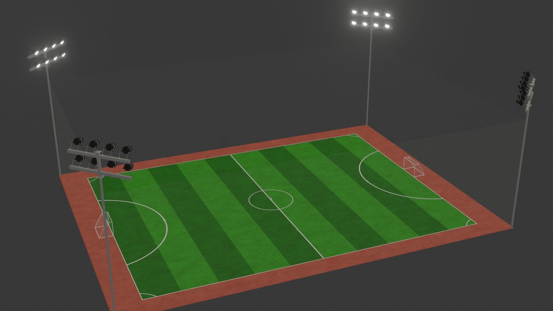 3D model Five-a-side football field VR / AR / low-poly | CGTrader