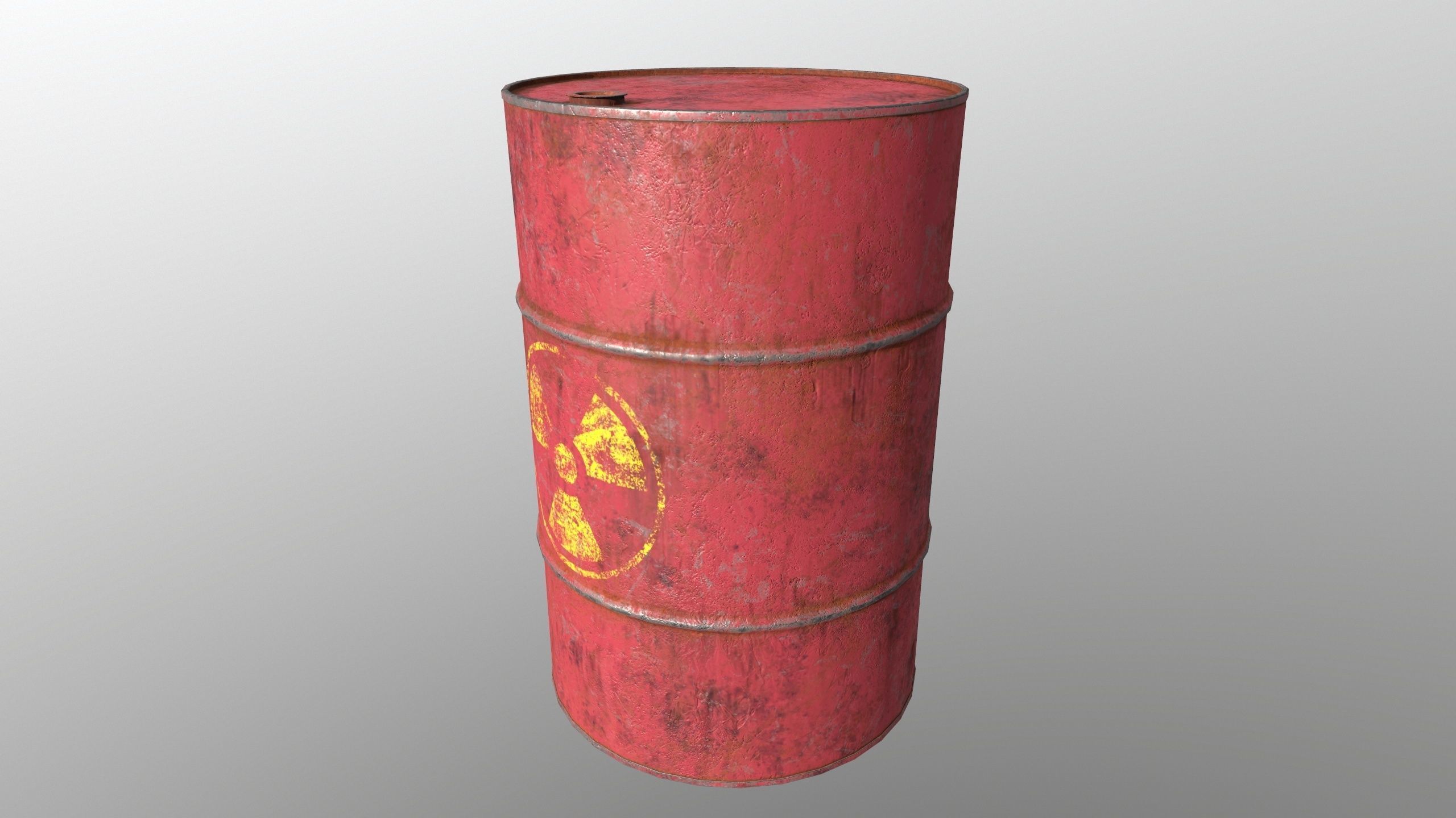 3D model barrel with radiation VR / AR / low-poly | CGTrader