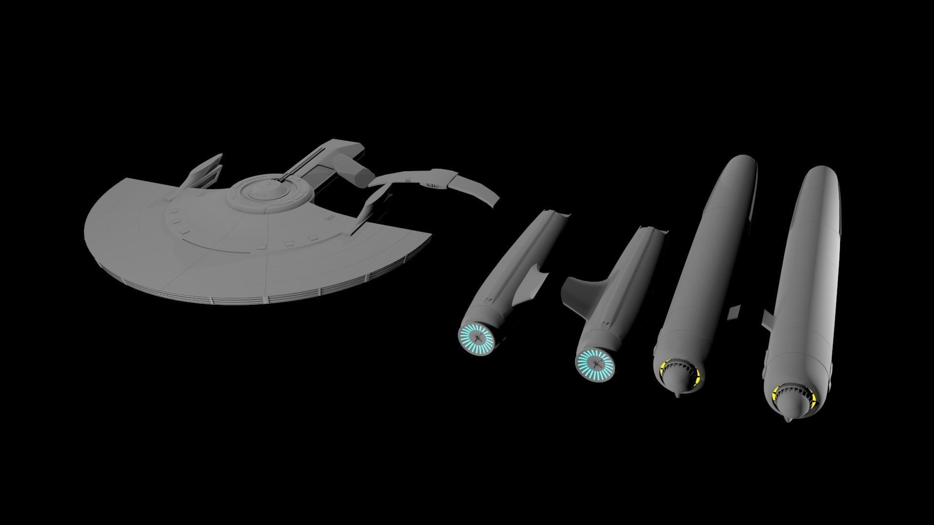 Star Trek USS Newton NCC-1727 3D Model 2009 Film 3D model | CGTrader