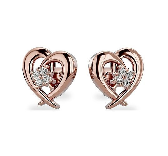 Heart Earrings-140484 3D model 3D printable | CGTrader