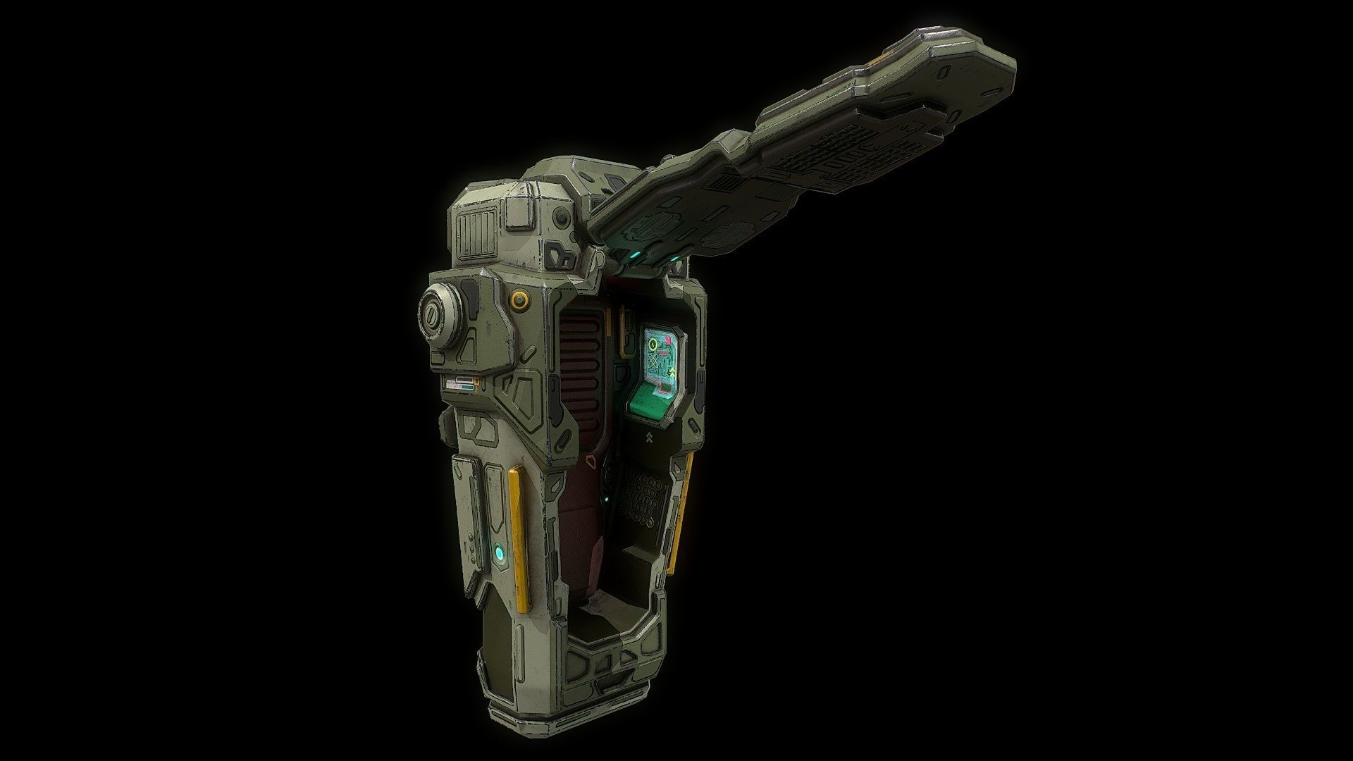 3D model Low poly sci fi drop pod VR / AR / low-poly | CGTrader