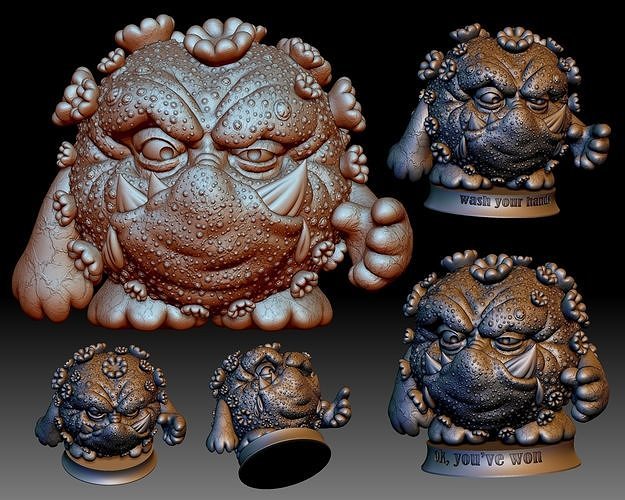 Covid Coronavirus Monster 3D printable 3D model 3D printable | CGTrader