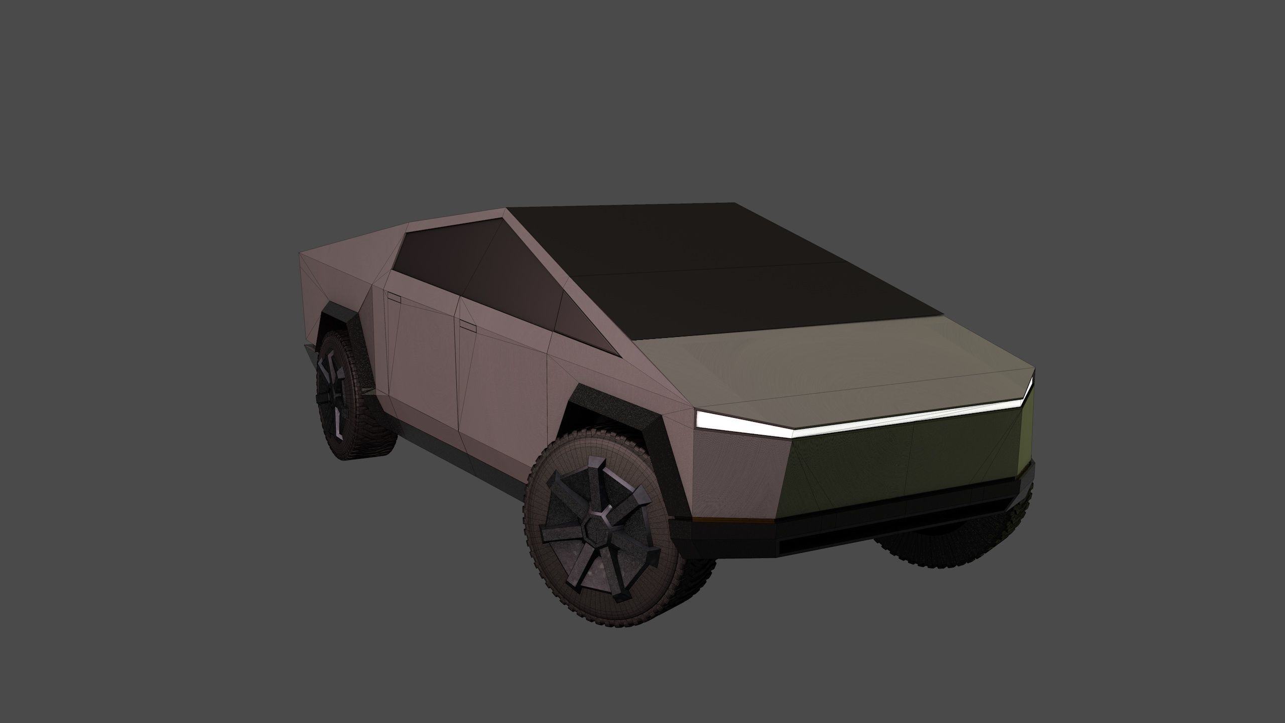 3D model Tesla Cybertruck VR / AR / low-poly | CGTrader