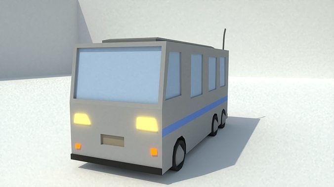 3D model Low Poly Bus VR / AR / low-poly | CGTrader