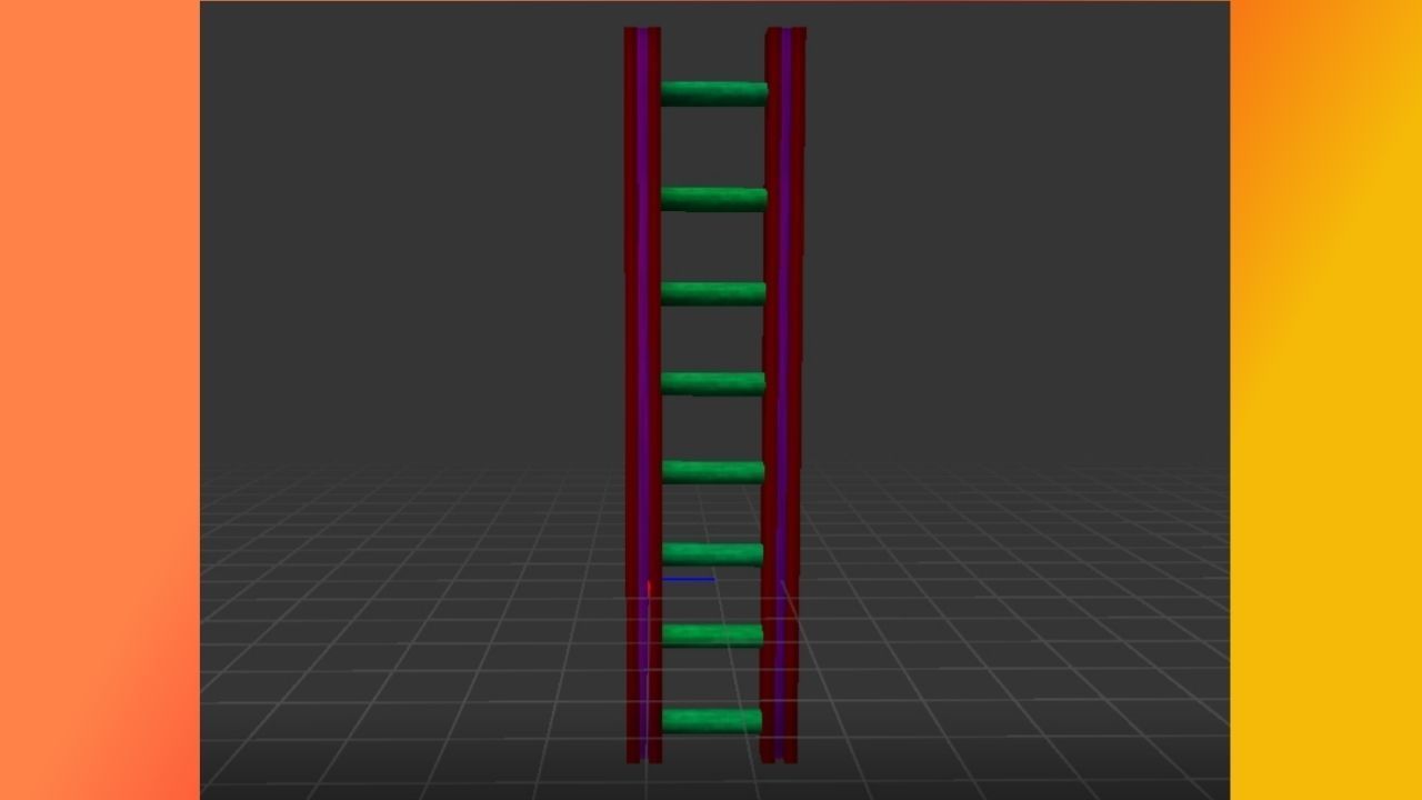Gaming ladder with real texture cartoon ladder 3D model | CGTrader