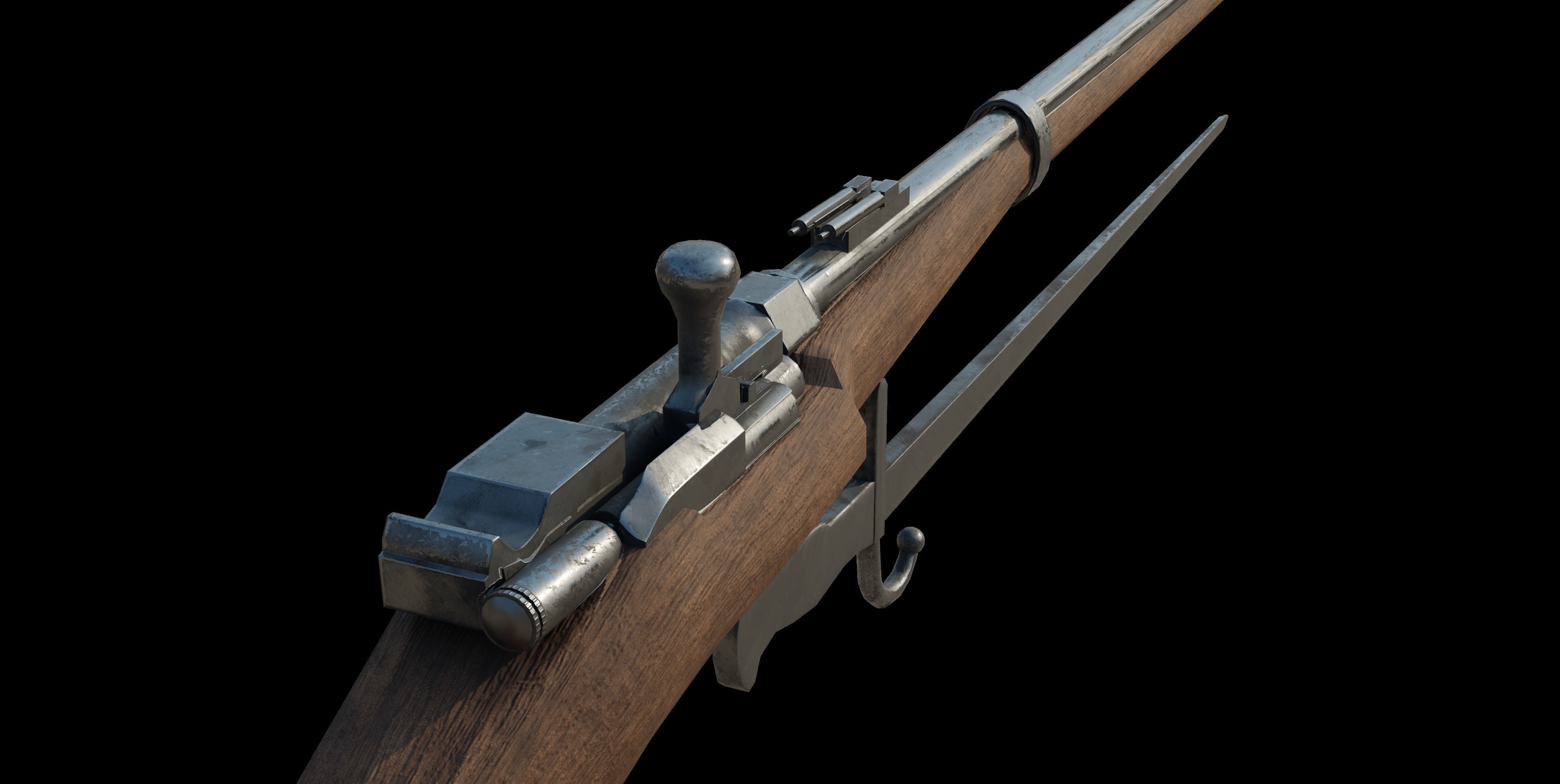3D model Fusil Gras mle 1874 VR / AR / low-poly | CGTrader