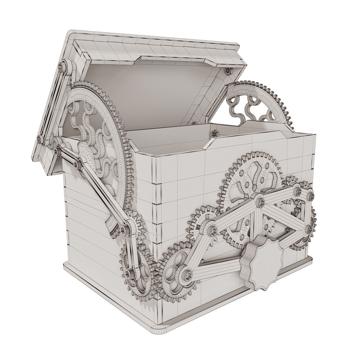 Mechanical box 3D model | CGTrader