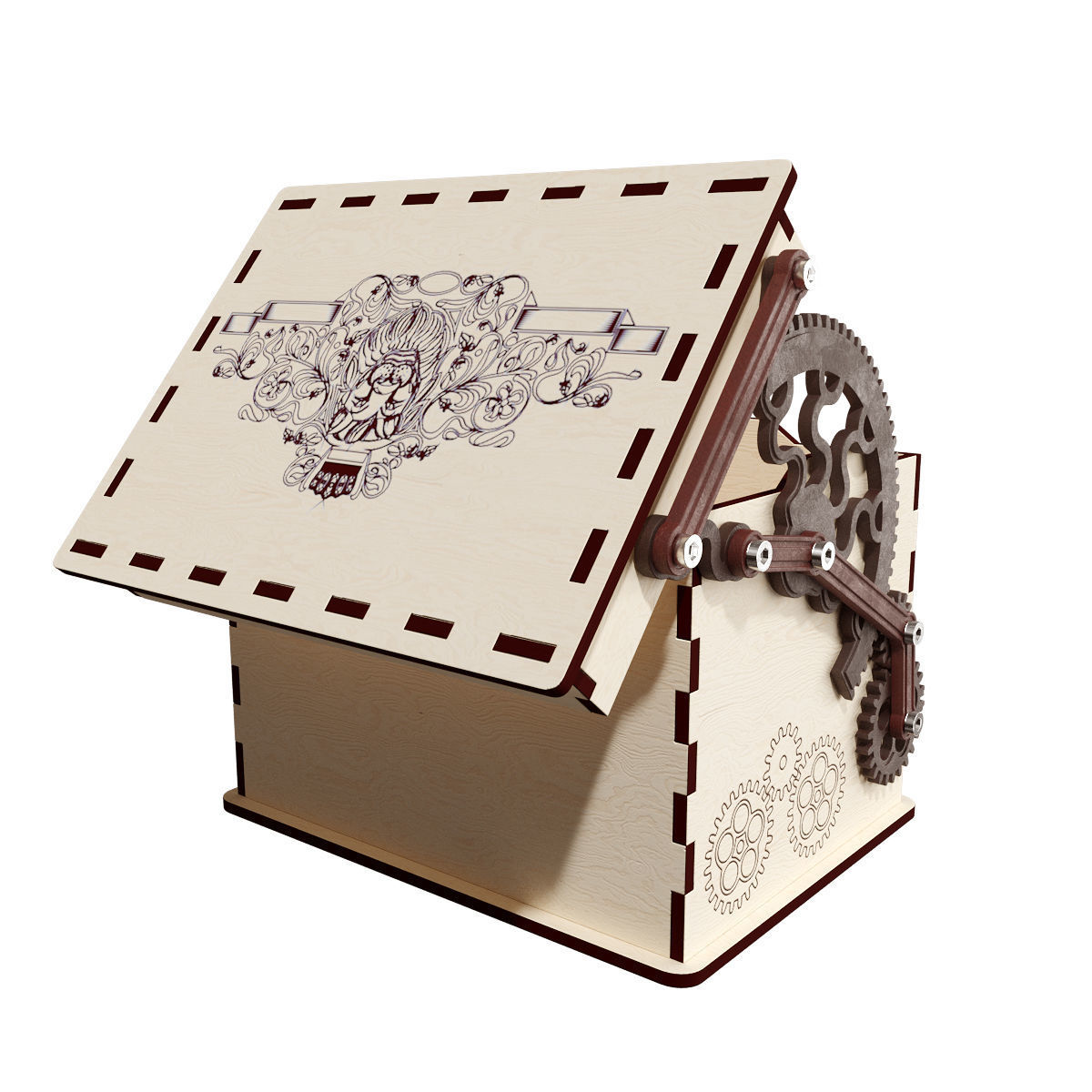 Mechanical box 3D model | CGTrader