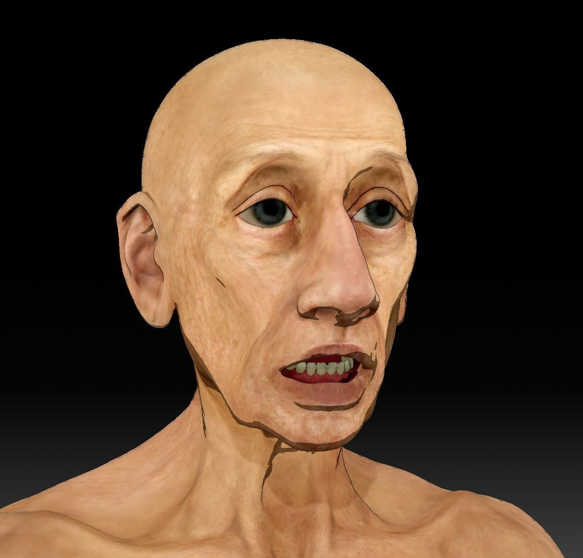 Old skinny man 3D model | CGTrader