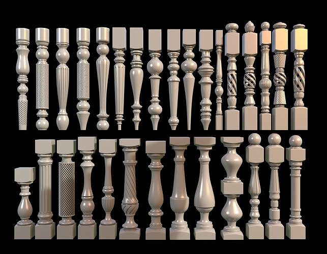 30 Baluster 3D model | CGTrader