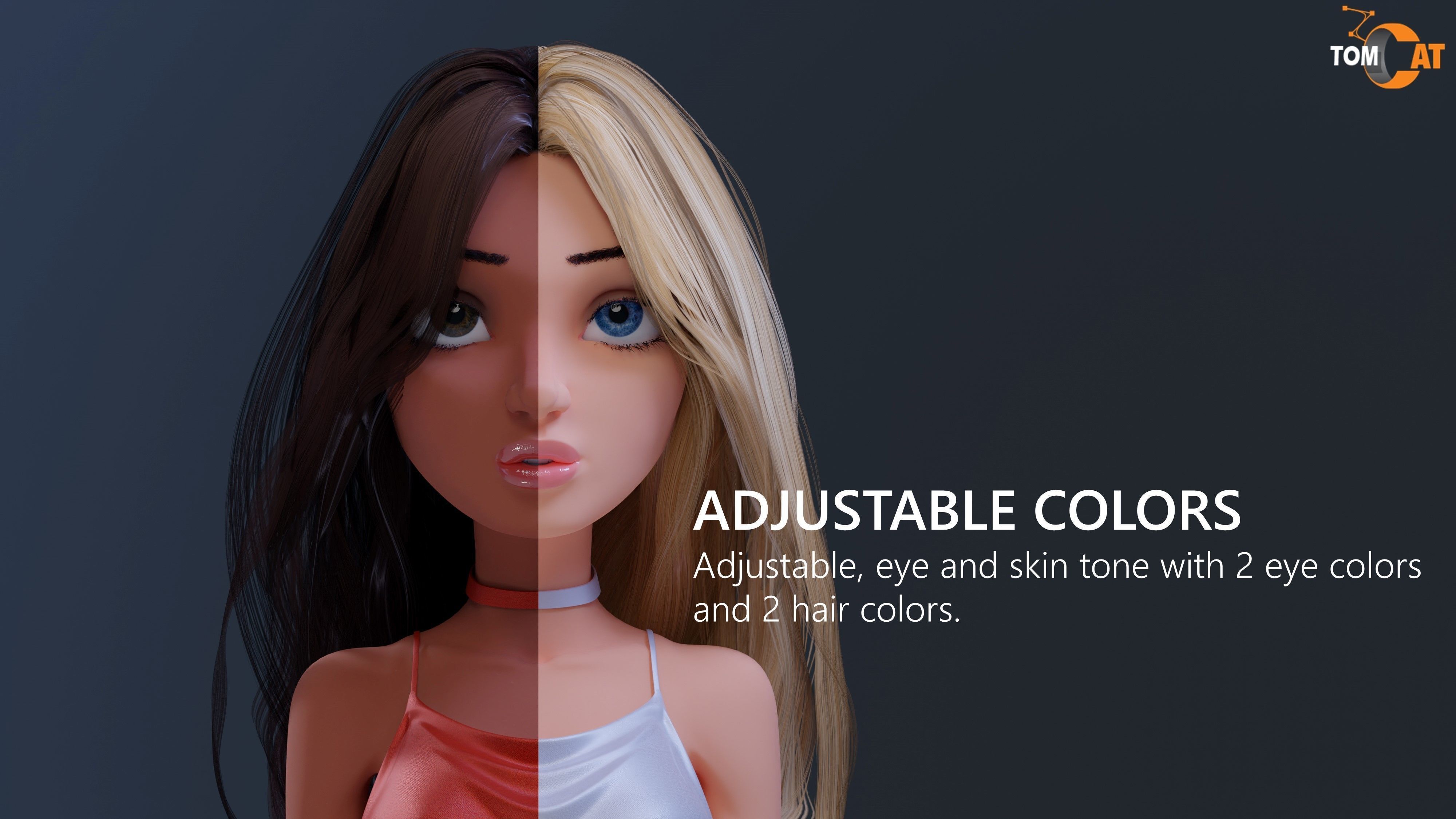 Tory Rigged Woman Character 3D model rigged | CGTrader