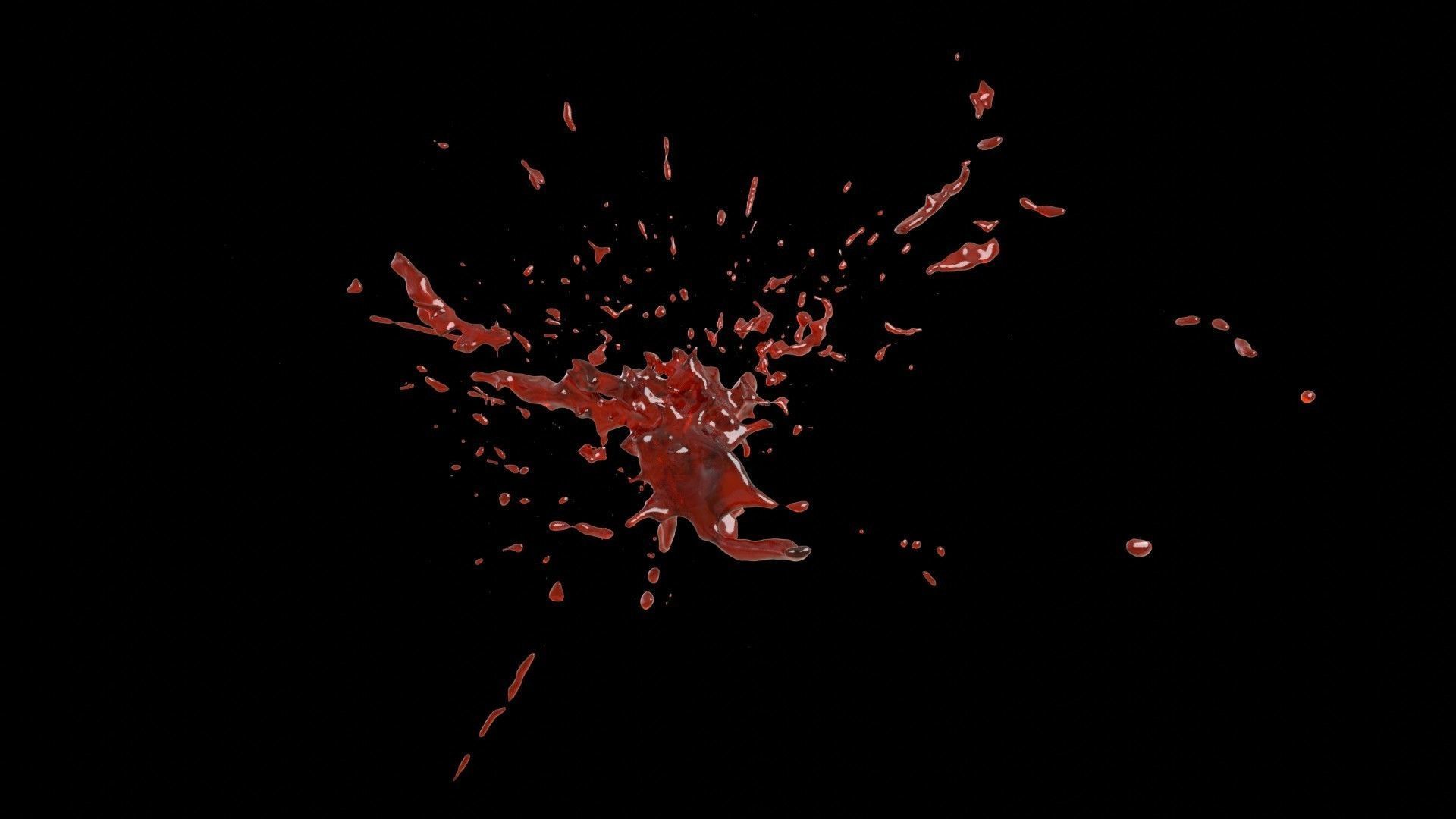 3D model Splash 1 blood splatter VR / AR / low-poly | CGTrader