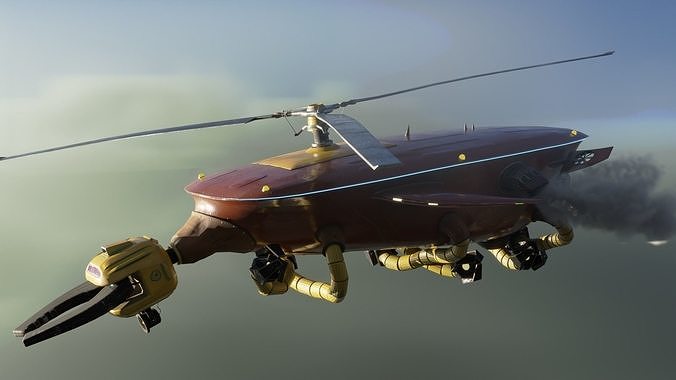 3D model Engineering drone Scifi VR / AR / low-poly rigged animated ...