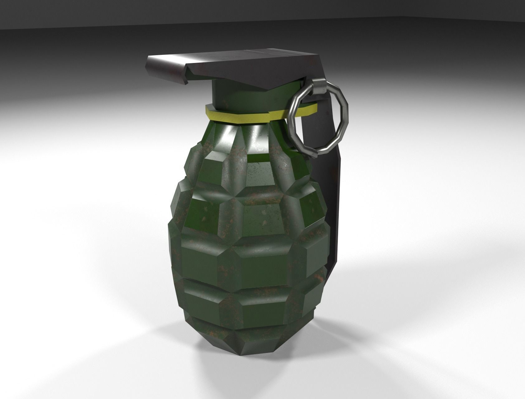 3D model Green steel grenade MK-II VR / AR / low-poly | CGTrader