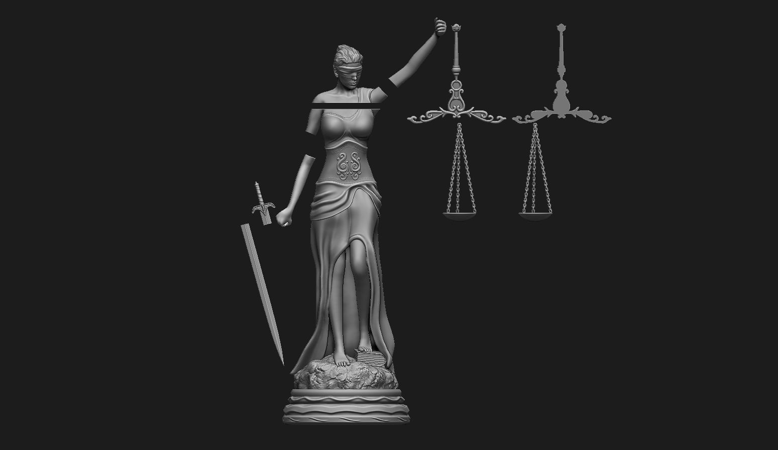 Themis Sculpture 3D model 3D printable | CGTrader