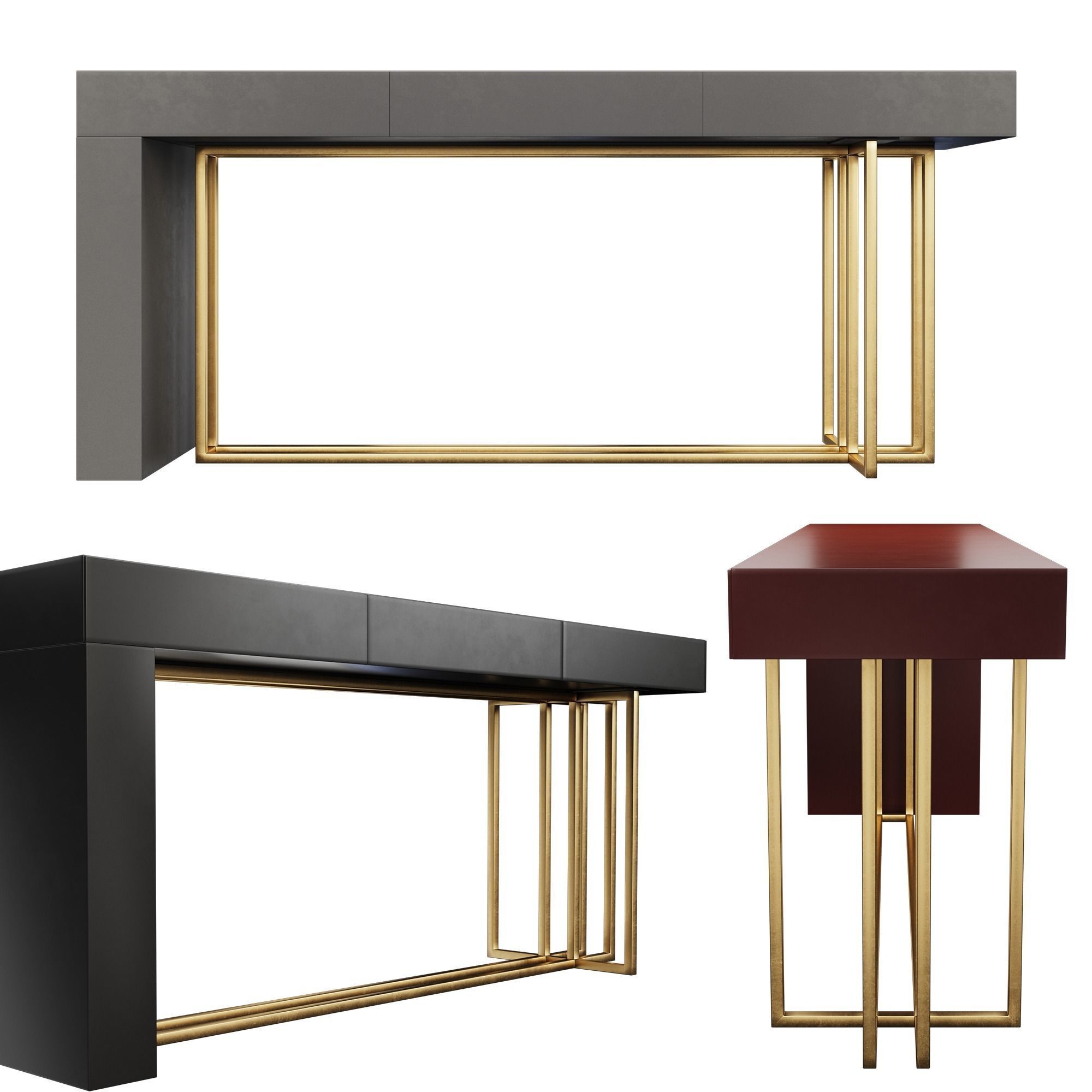 Meridiani Quincy Console table 3D model | CGTrader