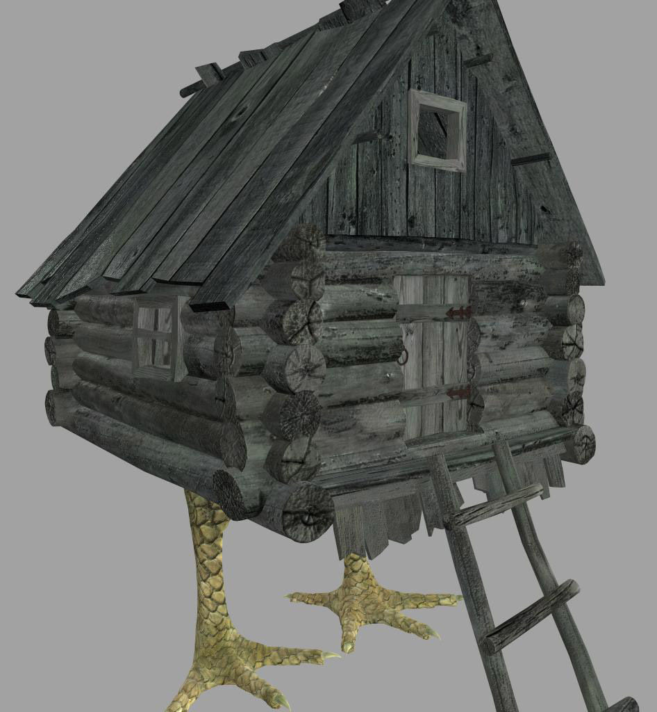 3D model The Hut on Chicken Legs Baba Yaga VR / AR / low-poly | CGTrader