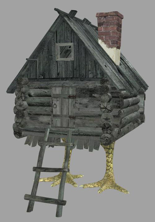 3D model The Hut on Chicken Legs Baba Yaga VR / AR / low-poly | CGTrader
