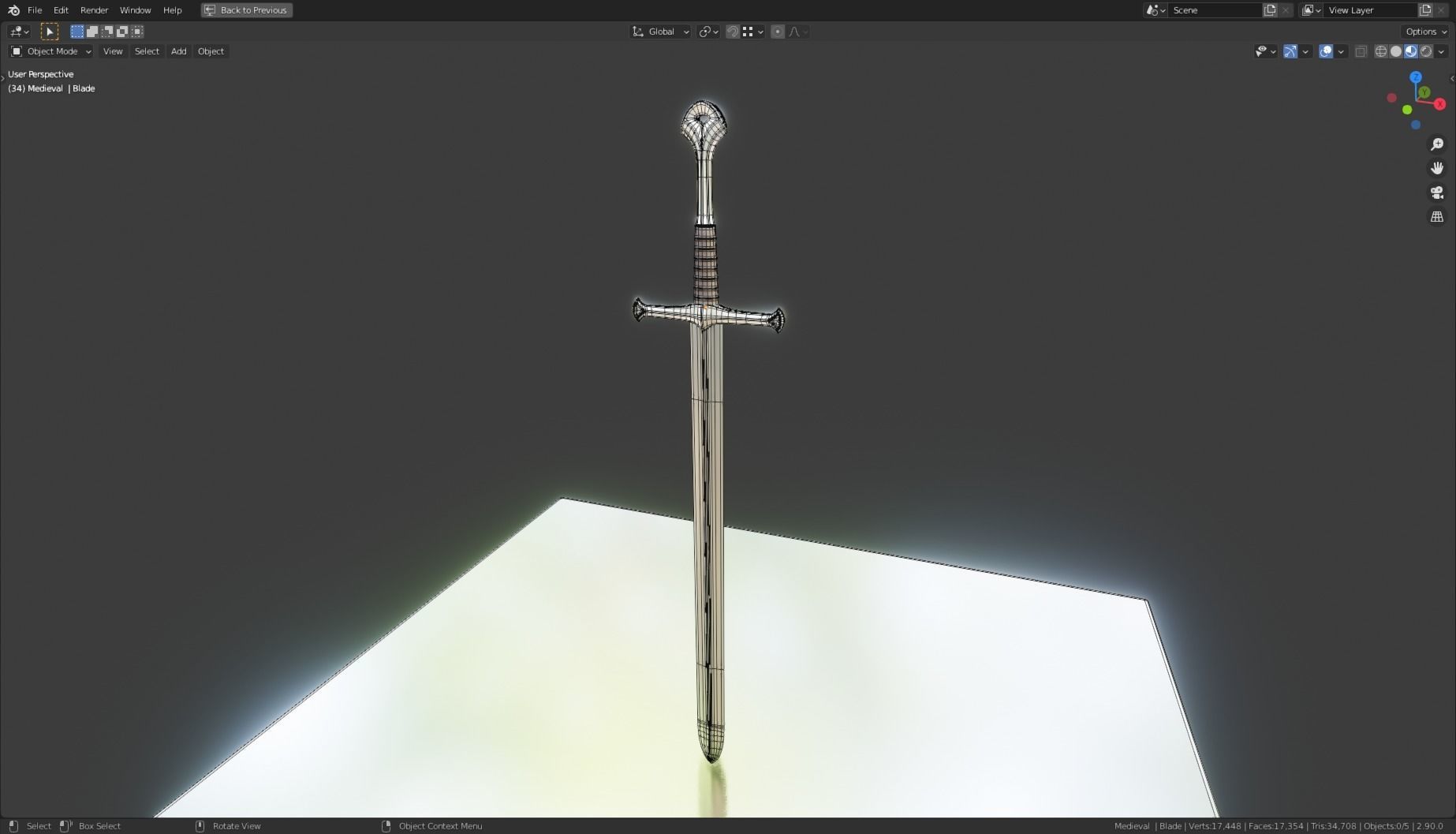 3D model Sword Base Mesh 03 VR / AR / low-poly | CGTrader