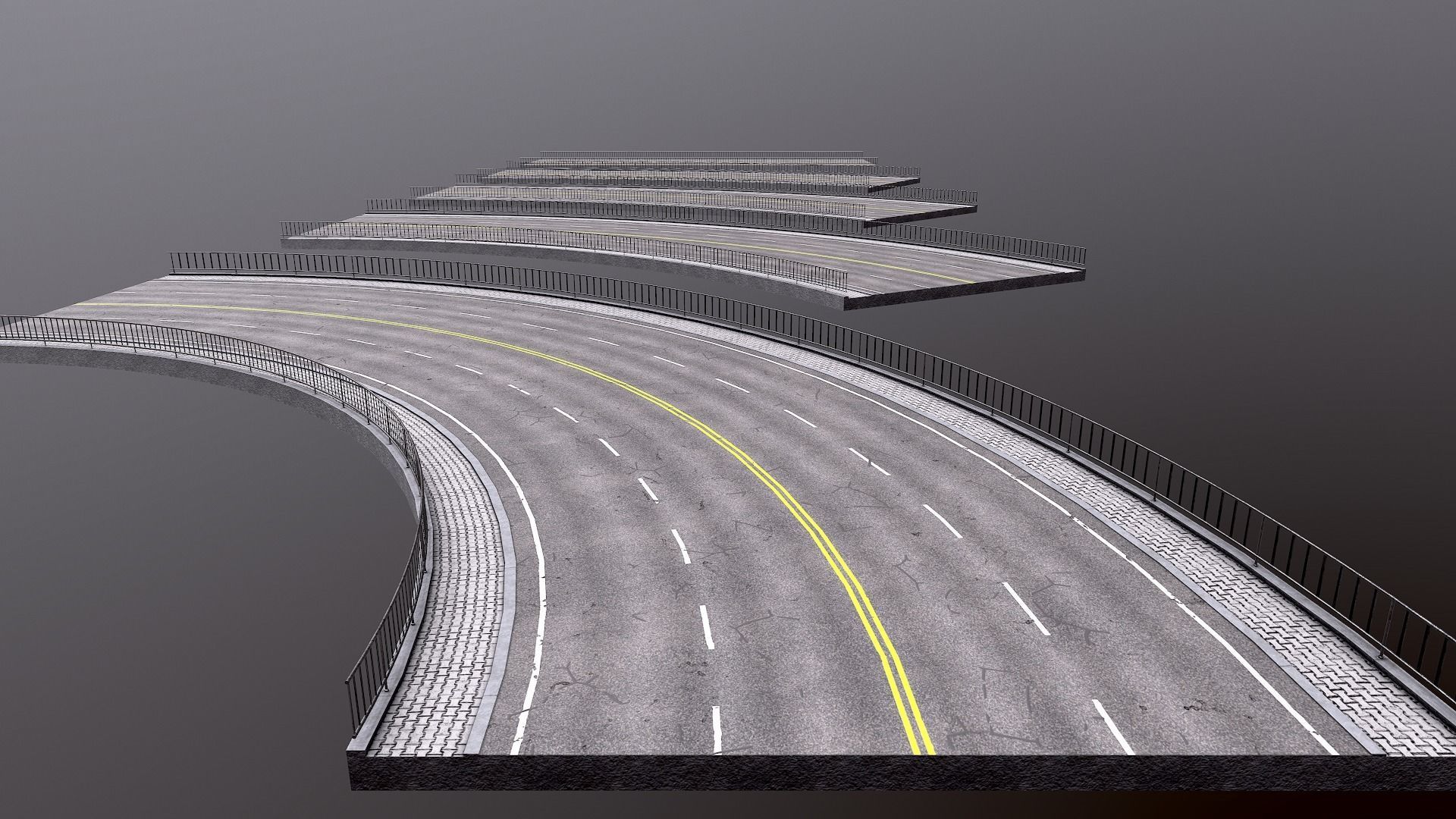 3D model Modular Highway Roads PBR VR / AR / low-poly | CGTrader
