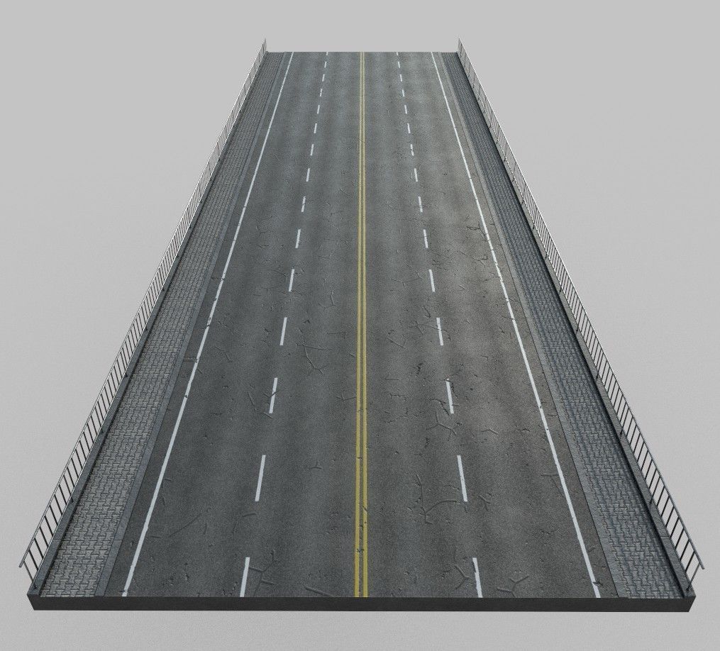 3D model Modular Highway Roads PBR VR / AR / low-poly | CGTrader