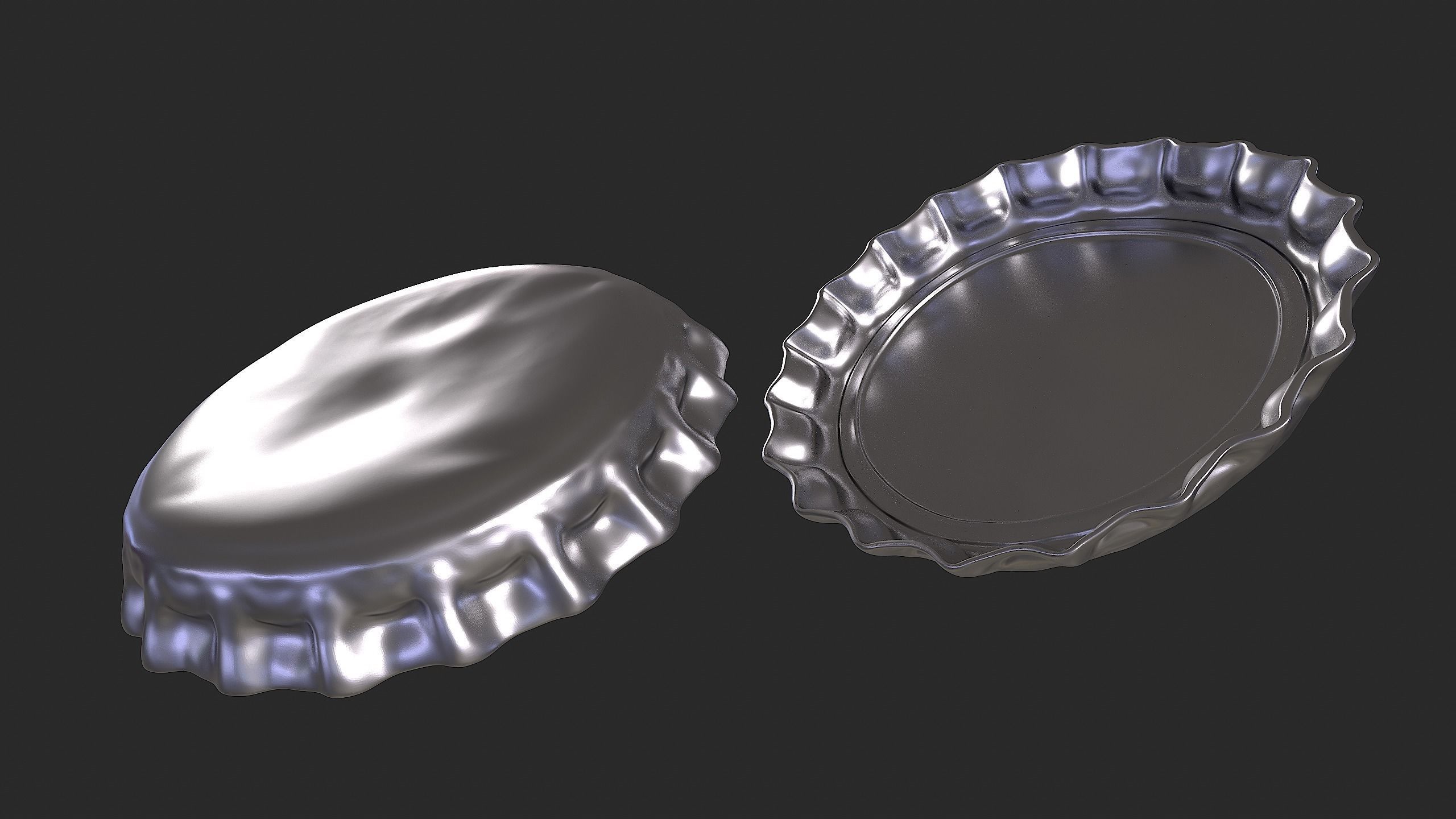 Bottle Cap 3D Model - High Poly - Set of two free 3D model | CGTrader