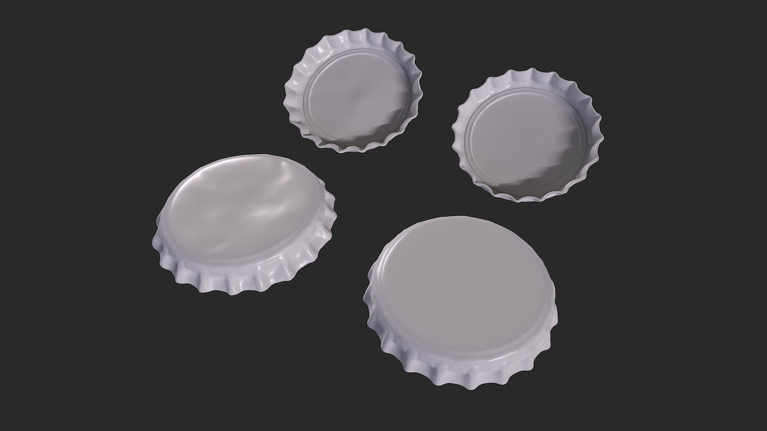 Bottle Cap 3D Model - High Poly - Set of two free 3D model | CGTrader