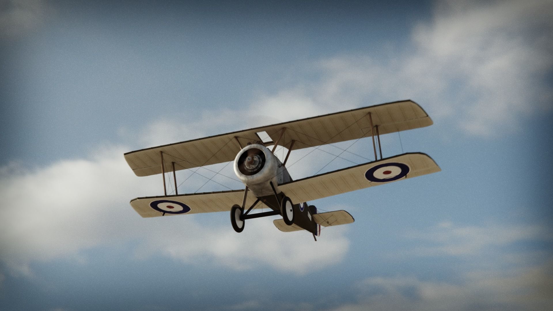 Sopwith Camel F1 3D model animated rigged | CGTrader