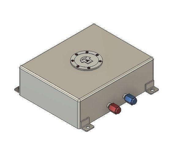 1to10 RC Scale Racing Fuel Tank Flat Version 3D model 3D printable ...